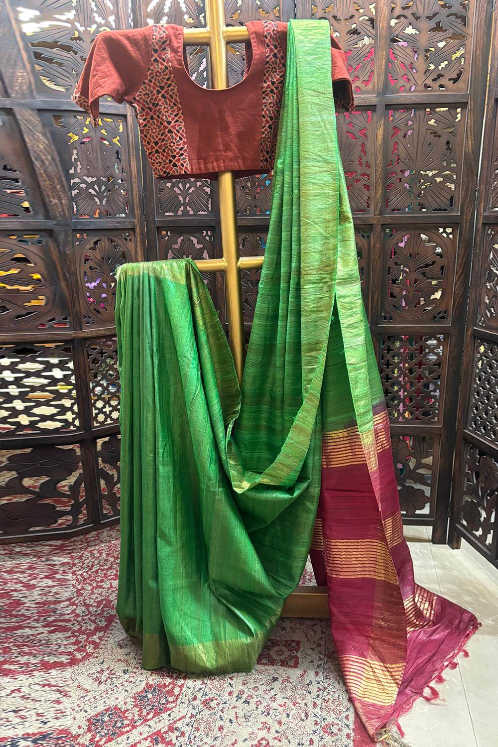 Tussar Gicha Premium Saree – Byhand